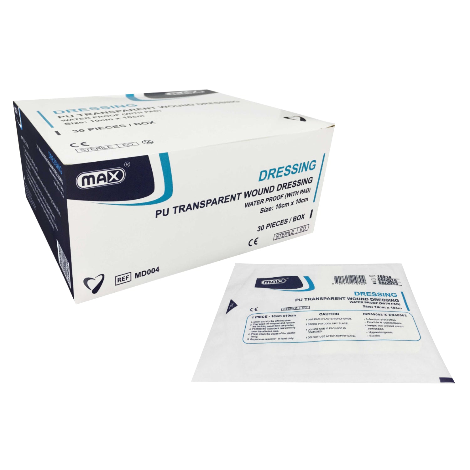 MAX TRANS ADHESIVE WATER PROOF 10x10CM 30'S – zozopharmacy