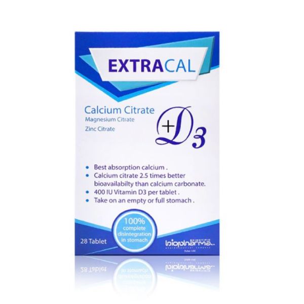 Extracal Calcium Citrate Tablets 28's – zozopharmacy