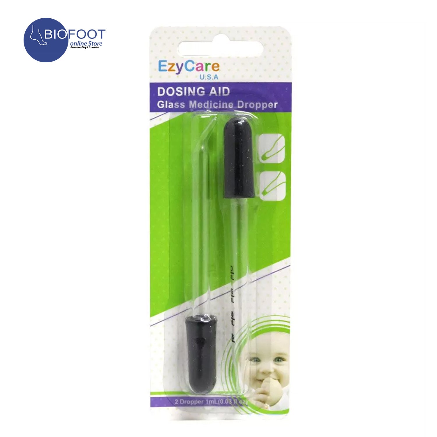 EZYCARE GLASS DROPPER 1ML 2S 11508 – zozopharmacy